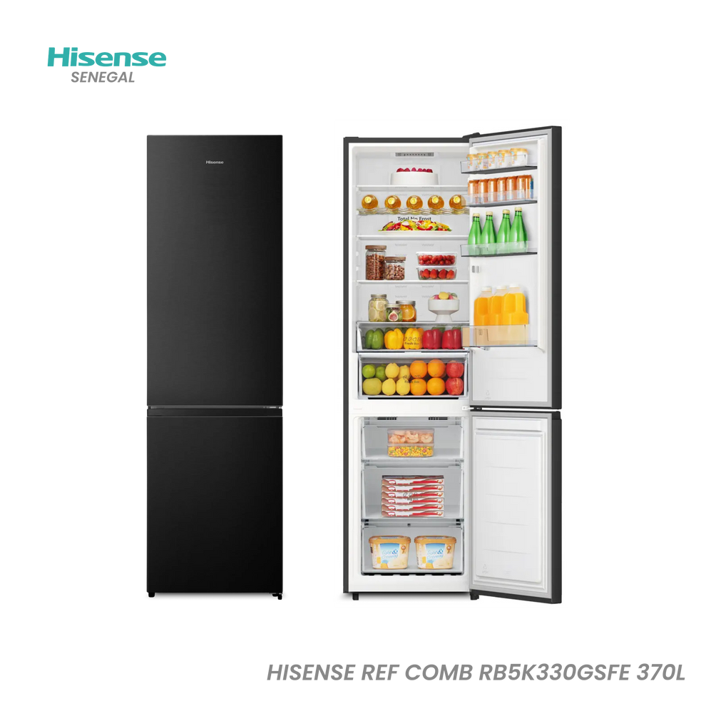 Hisense Ref Comb RB5K330GSFE 370L NOFROST Inverter Kitchen-Fit Noir ...